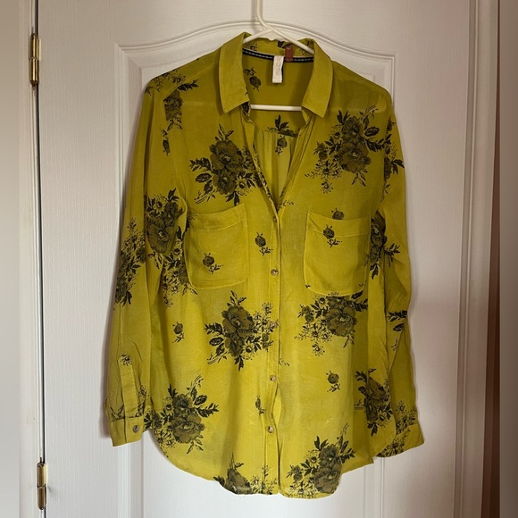 Pilcro | Tops | Pilcro By Anthropologie Floral Print Womens Top | Poshmark